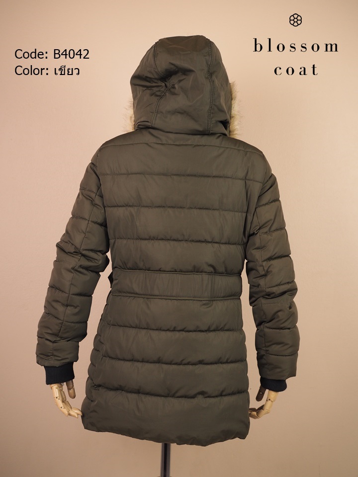 B4042 เสื้อขนเป็ด ZARA 2018 คอดเอว มี 2 สี - Blossom Coat